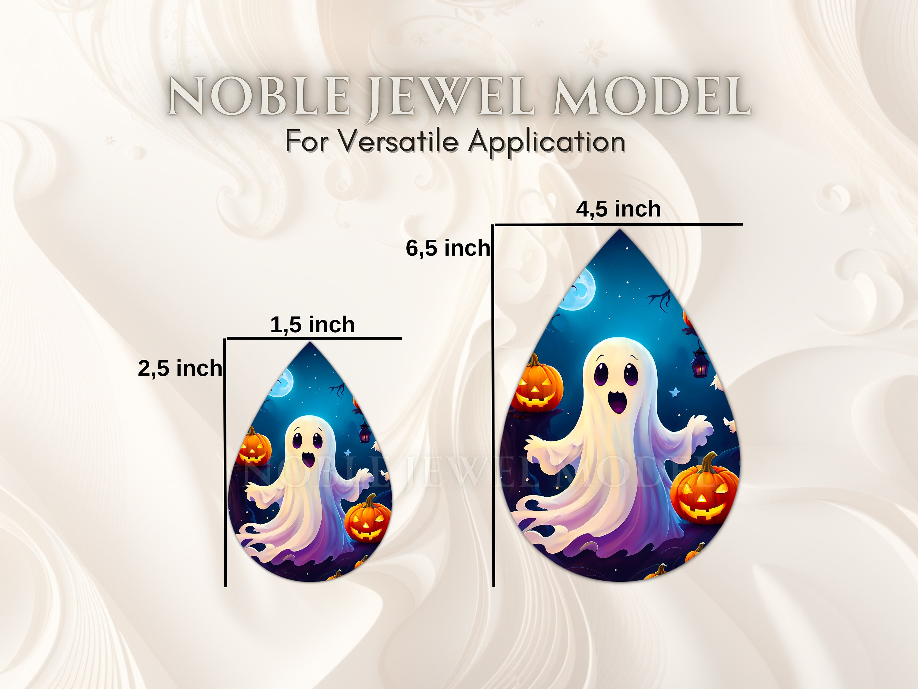 Cute Cowardly Ghost Teardrop Sublimation Earrings Design PNG - Etsy