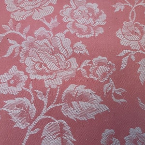 Vintage French Unused Damask Fabric, French Ticking, Toile De Matelas ...