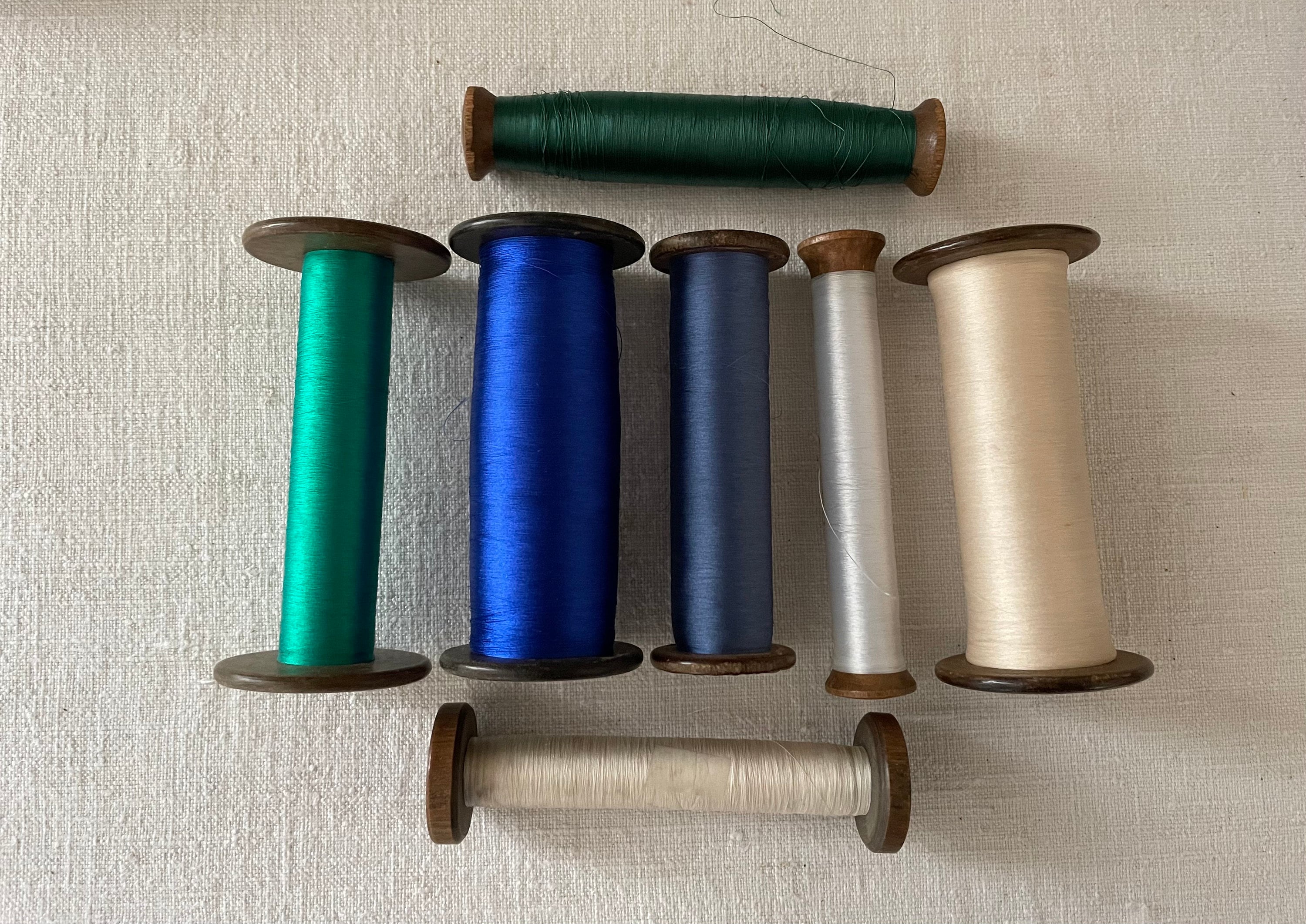 Vintage French Silk Bobbins, Industrial Textile Mill Spools, - Etsy