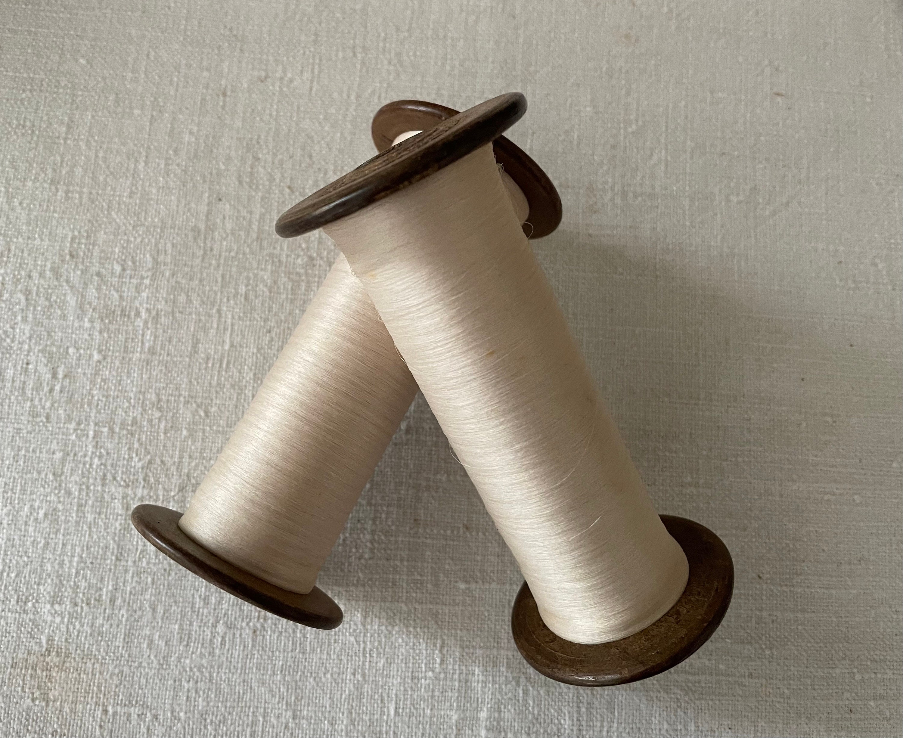 Vintage French Silk Bobbins, Industrial Textile Mill Spools, - Etsy