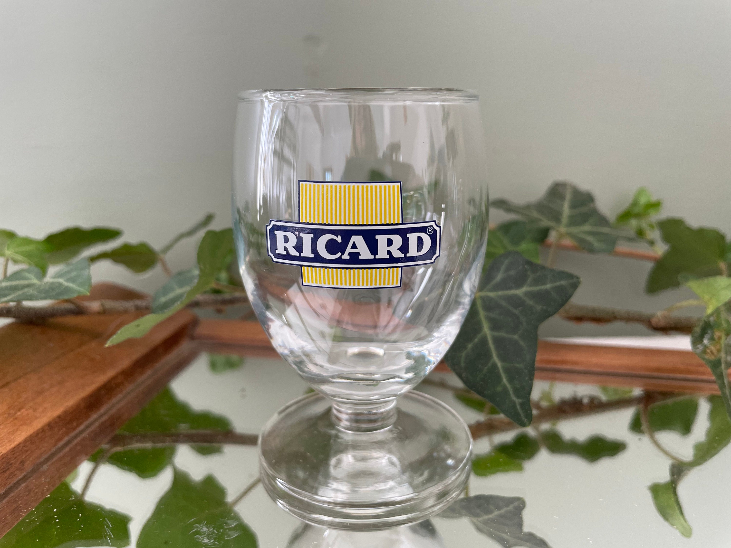 Pair Genuine Vintage Ricard Glasses French Aperitif Bar Glasses Unused ...