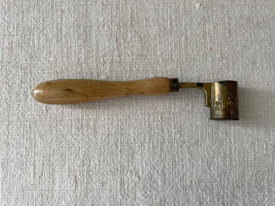 Antique French Gun Powder & Lead Brass Measure, Pot Flask Early 1900's ...