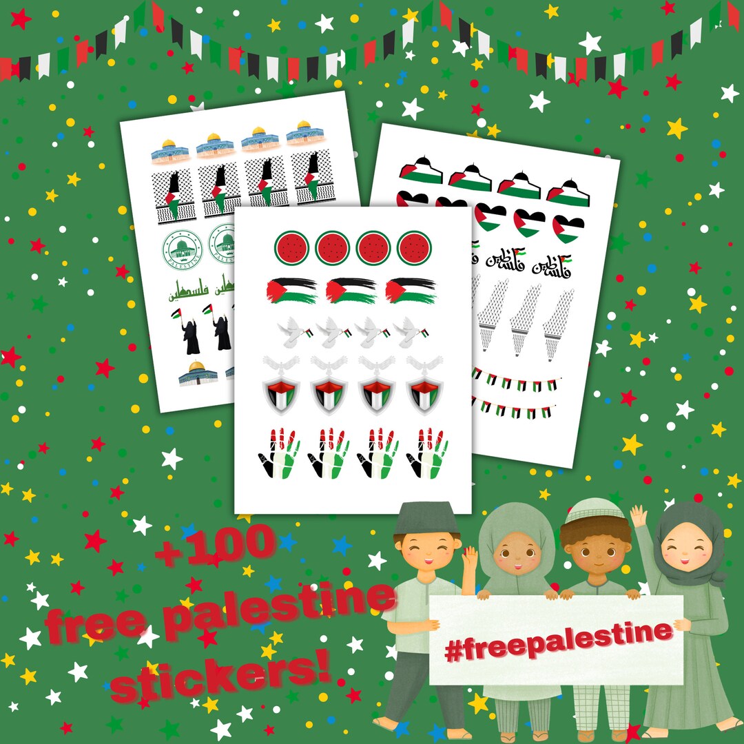 Free Palestine Stickers, Digital Stickers - Etsy