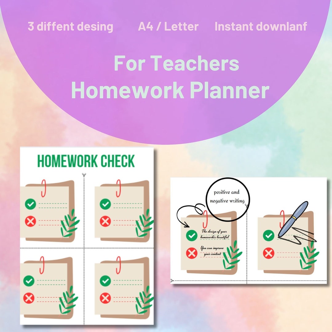 Homework Checklist for Teachers - Digital Downlond - to Do List for ...