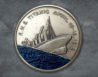 RMS Titanic White Star Line Silver Commemorative Coin for - Etsy