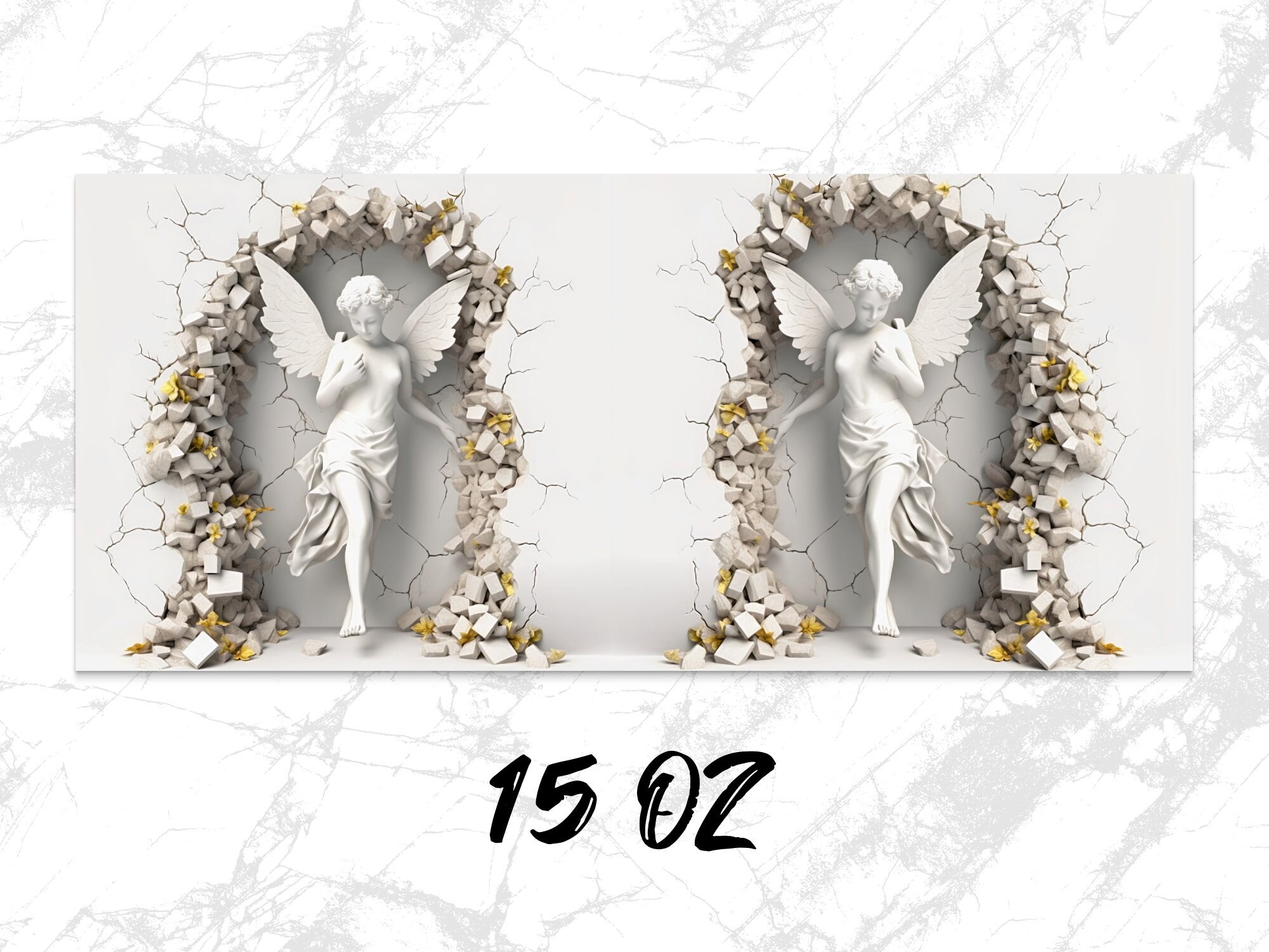 3D Angel Mug Wrap, Angel Mug Design, Cut Mug Wrap Sublimation Design ...