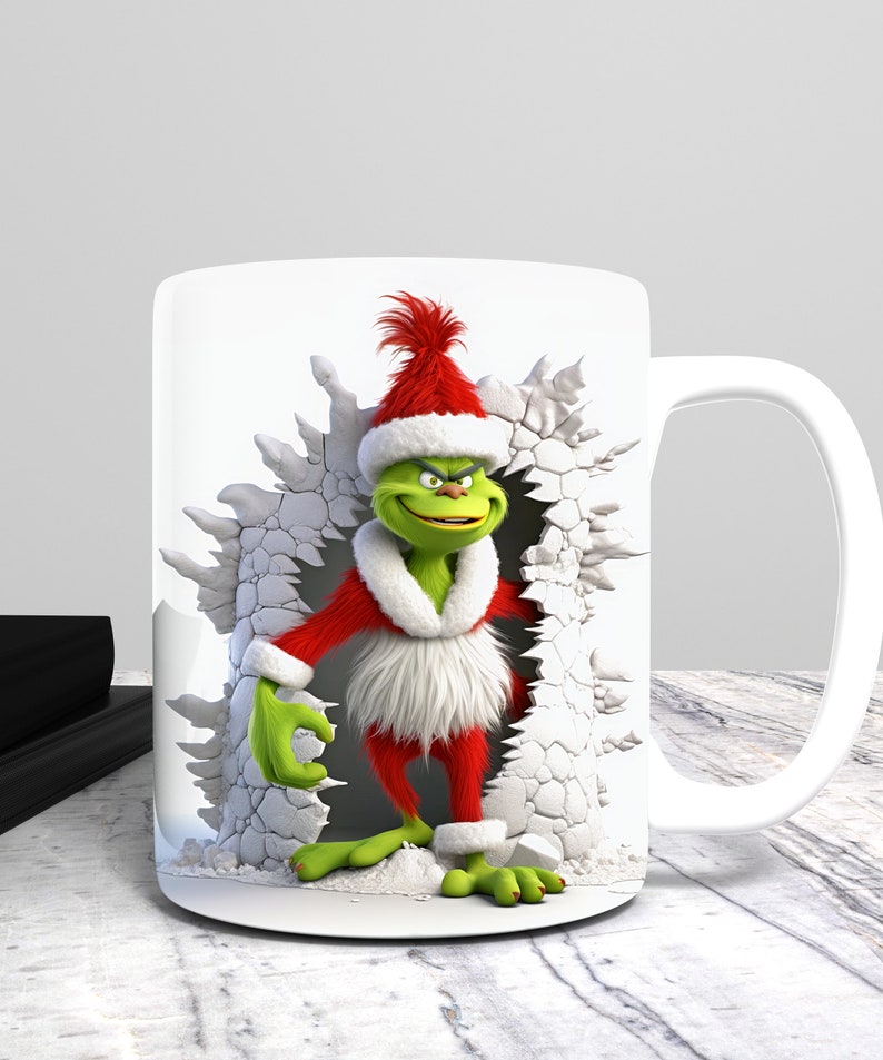 3D Christmas Grinch Mug Wrap Christmas Mug Grinch Mug - Etsy UK