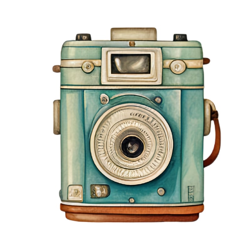 Vintage Camera Clipart, Nostalgic Design Elements, Antique Camera ...