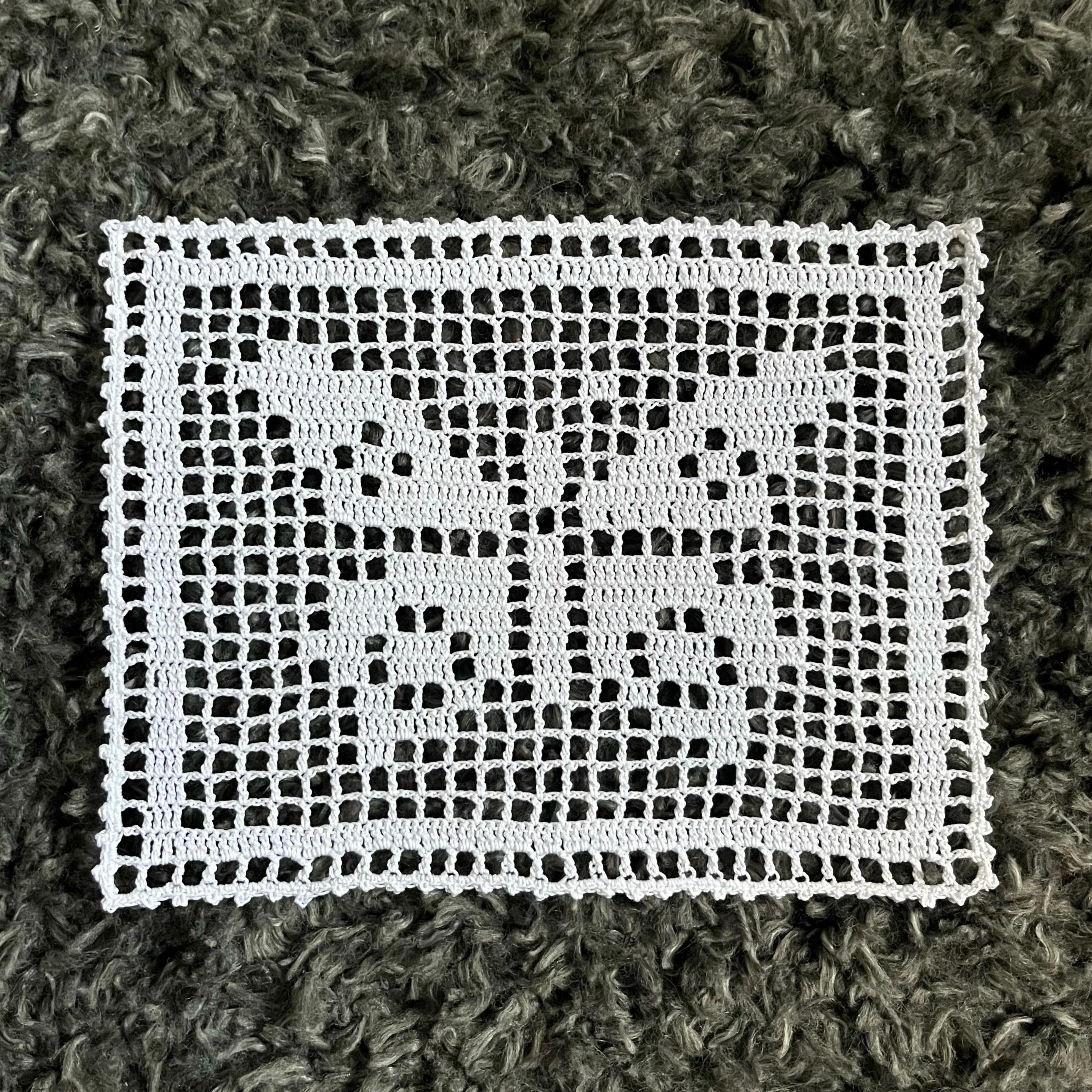 Filet Crochet Butterfly Doily - Etsy