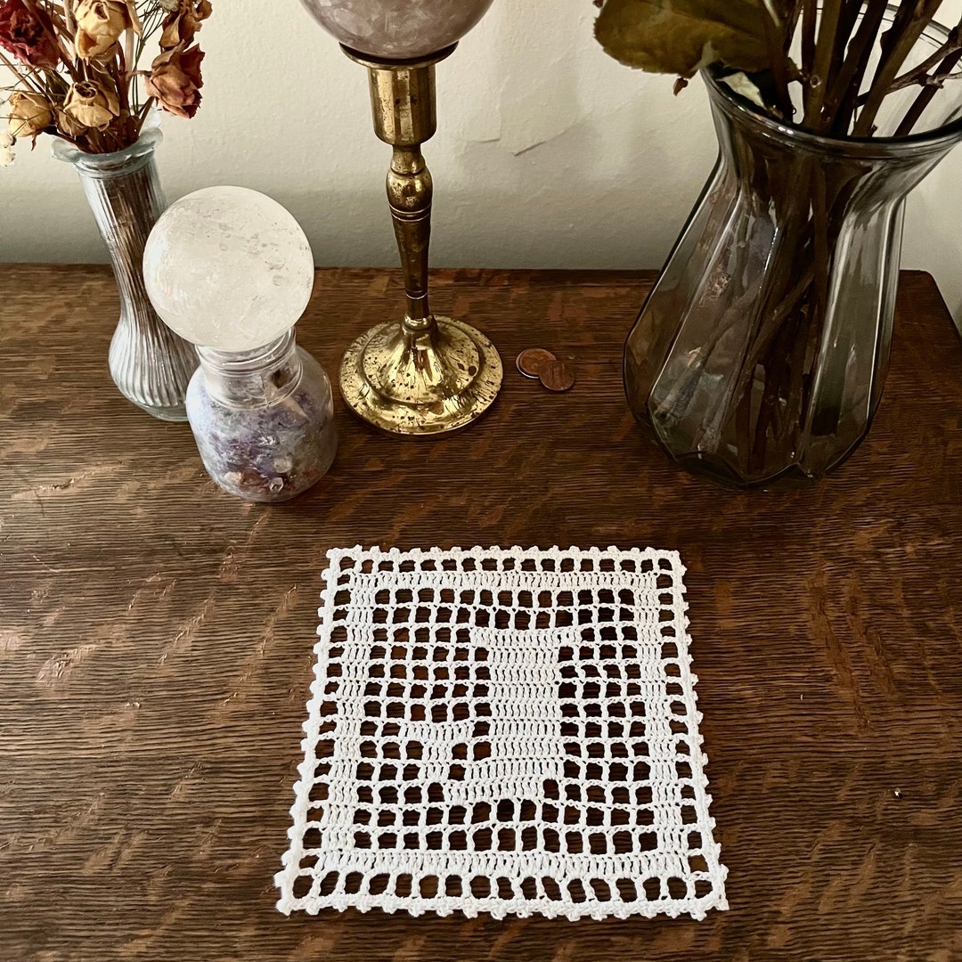 Custom Monogram Filet Crochet Doily - Etsy