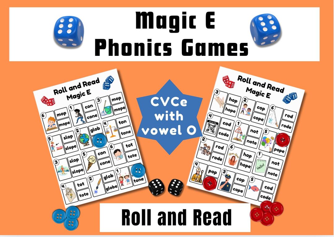 Magic E Phonics Game | Roll and Read Cvce Words | Cvce Vowel O | Silent ...