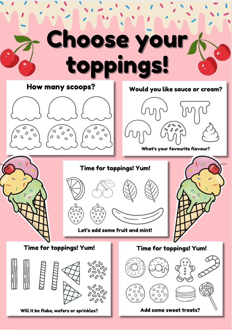 Design Your Own Ice Cream Printable Craft – Summer Cut and Stick ...