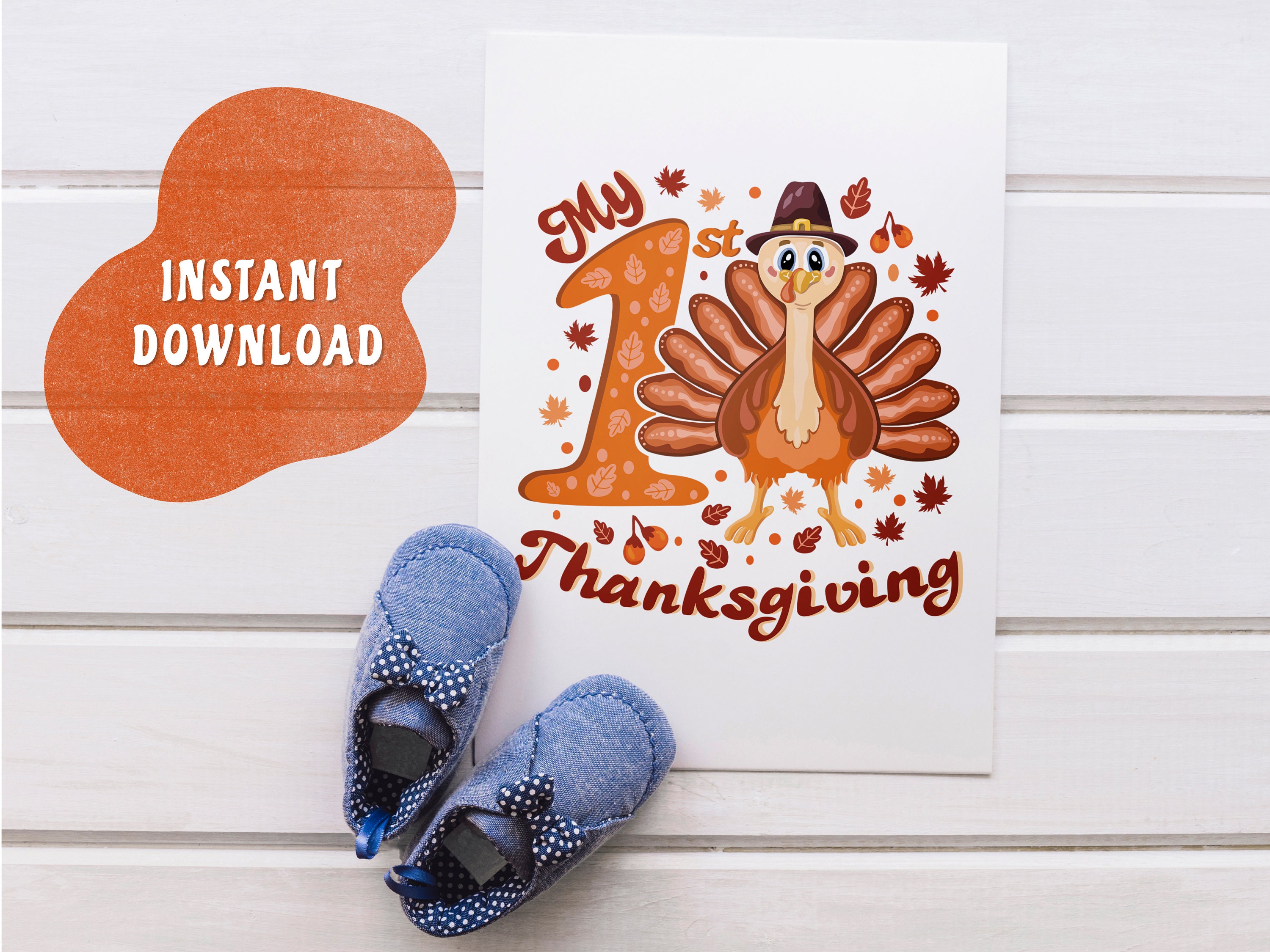 My First Thanksgiving Svg, Babys First Thanksgiving, Turkey Face Svg ...