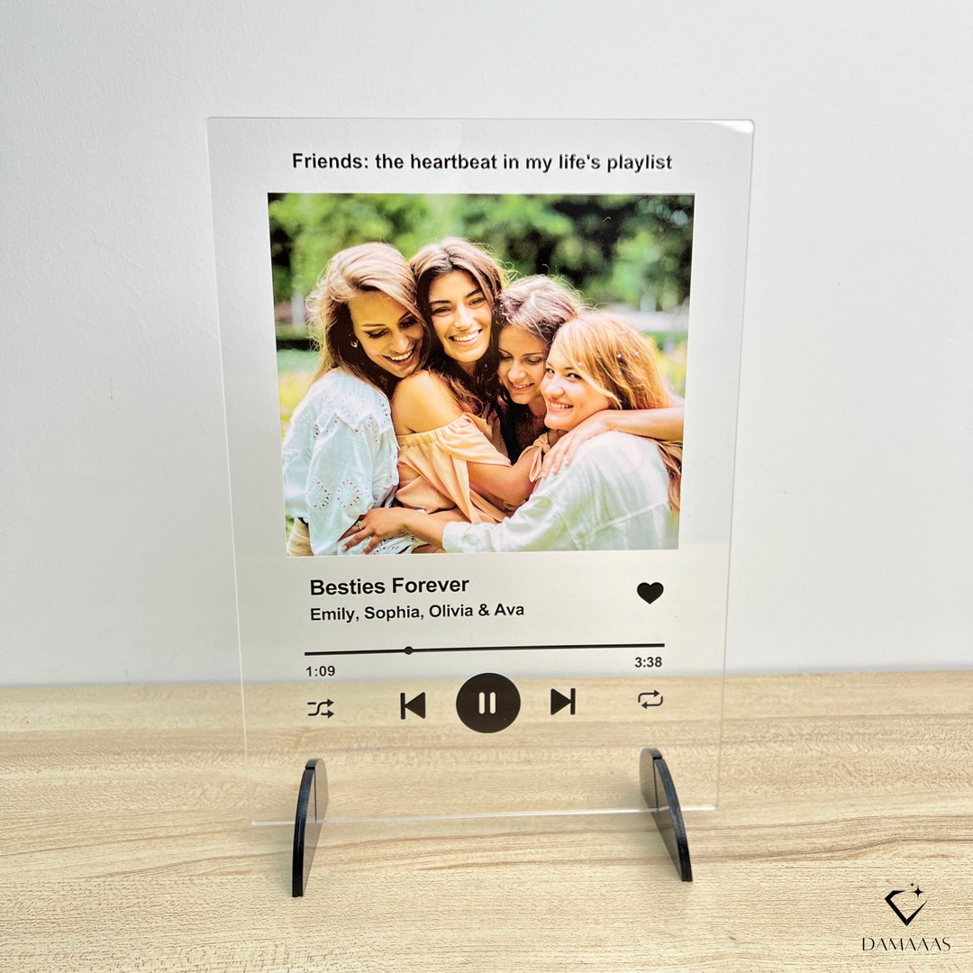 Custom Music Plaque, Anniversary Gift for Her, Couple Plaque Glass Art ...