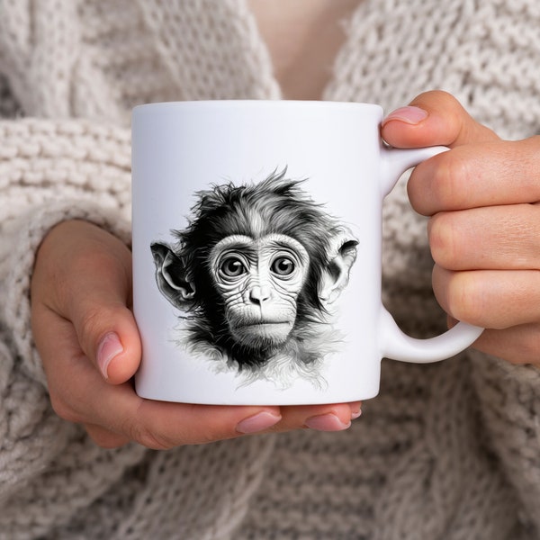 Monkey Mug - Etsy