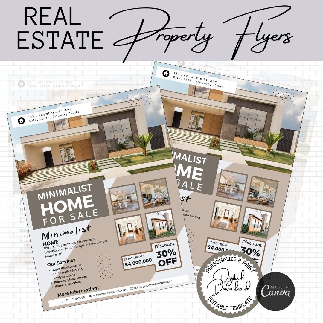 Real Estate Property Flyers, Brochure, Newsletter, Real Estate Template ...