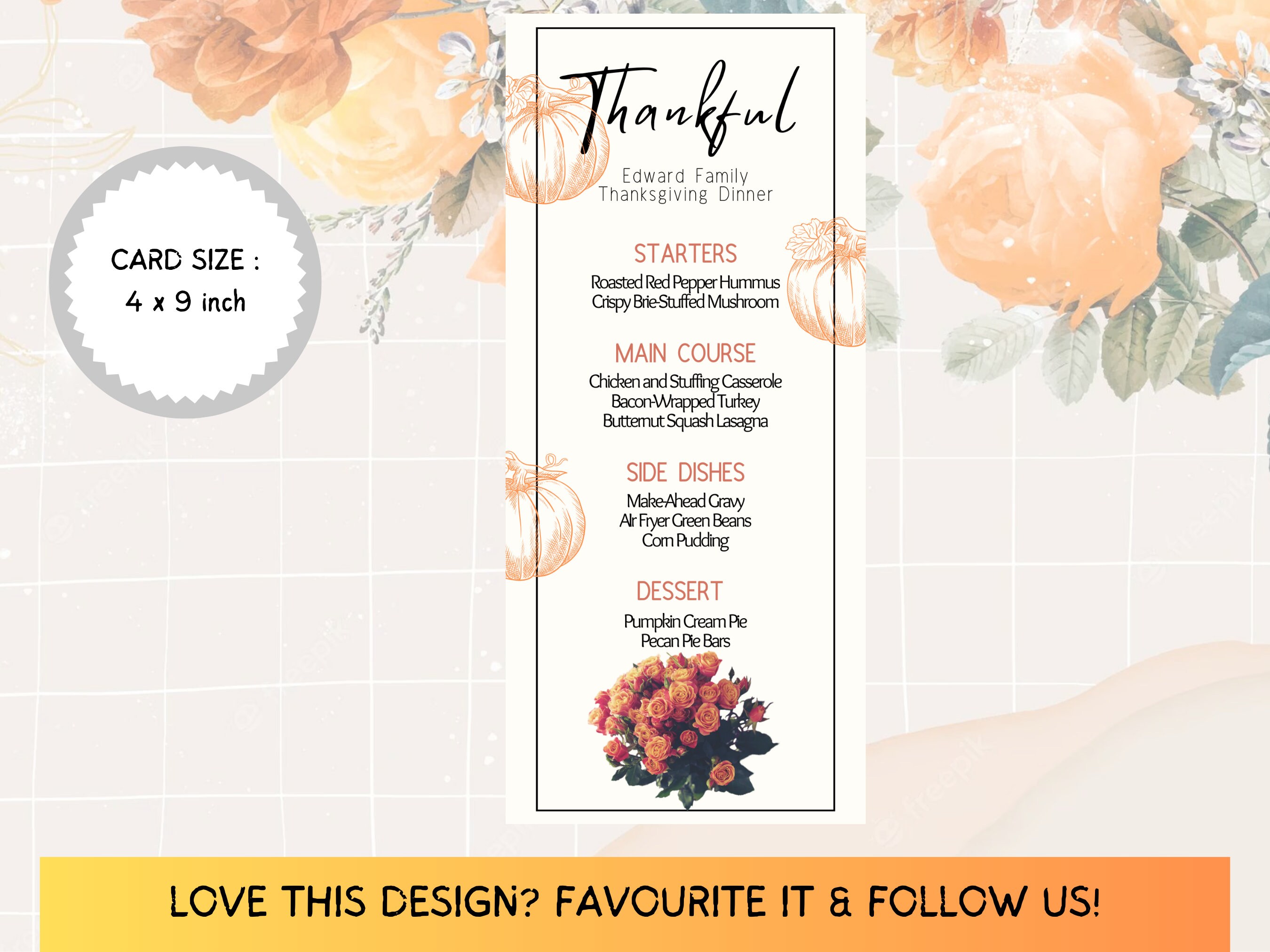 Thanksgiving Menu Template , Thanksgiving Dinner Menu Template Editable ...