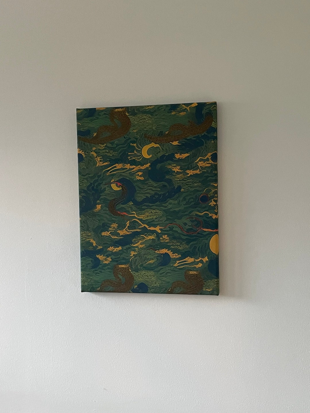 Mural, Picture leviathan Abstract, Canvas, Samurai, Japan, Picture ...