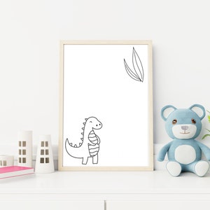 Cute Dinosaurs, Doodle Dinosaurs, Digital Stamps, Coloring Clipart ...