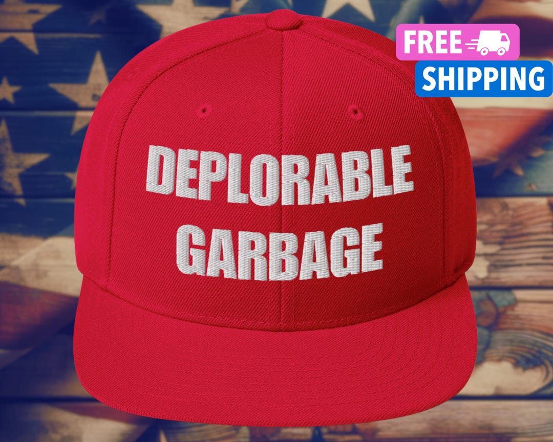 Trump 2024 Hat DEPLORABLE GARBAGE Hat Snapback Hat Trump Vance 2024 Hat ...