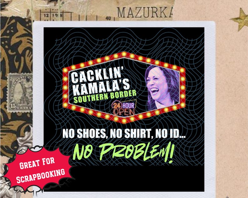 Funny Kamala Harris SVG 2024 Cacklin Kamala SVG Border Czar Trump Vance ...