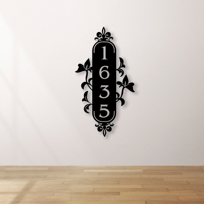 Personalized Metal Address Sign, Flowers Address Sign, Metal House ...