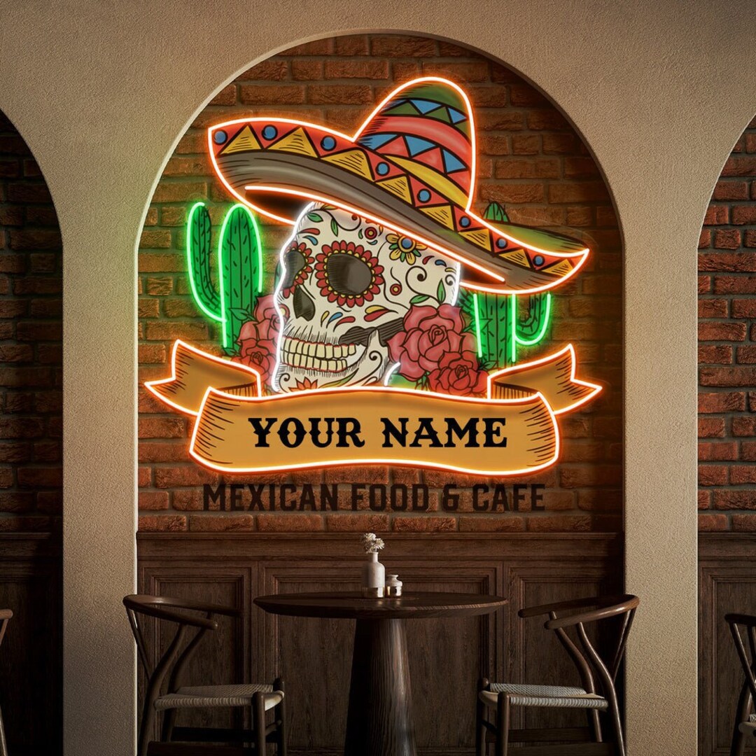Custom Mexican Neon Sign, Food Restaurants LED Neon Sign, Light Pop Art ...