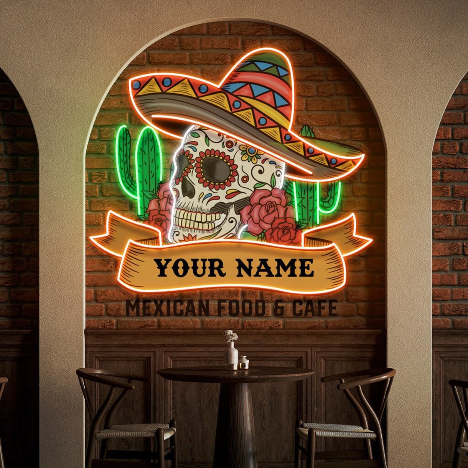 Custom Mexican Neon Sign, Food Restaurants LED Neon Sign, Light Pop Art ...