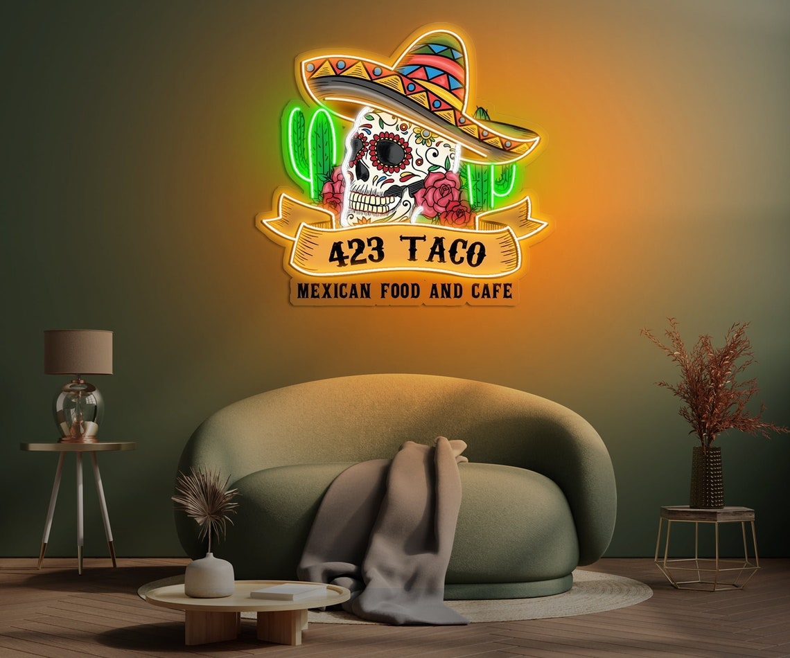 Custom Mexican Neon Sign, Food Restaurants LED Neon Sign, Light Pop Art ...