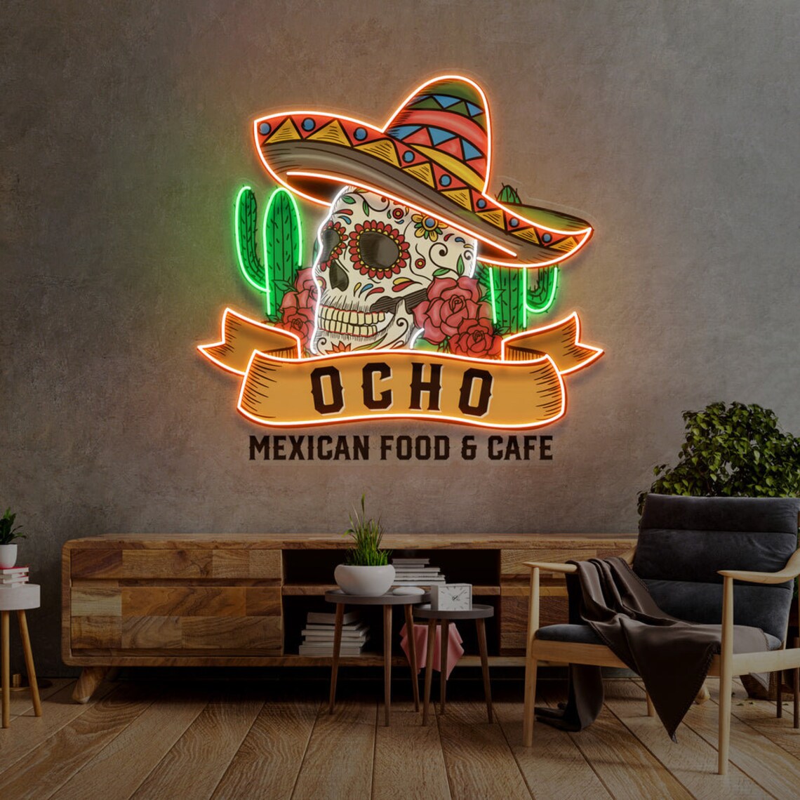 Custom Mexican Neon Sign, Food Restaurants LED Neon Sign, Light Pop Art ...
