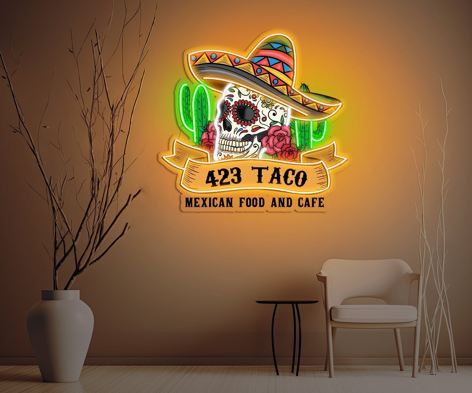 Custom Mexican Neon Sign, Food Restaurants LED Neon Sign, Light Pop Art ...