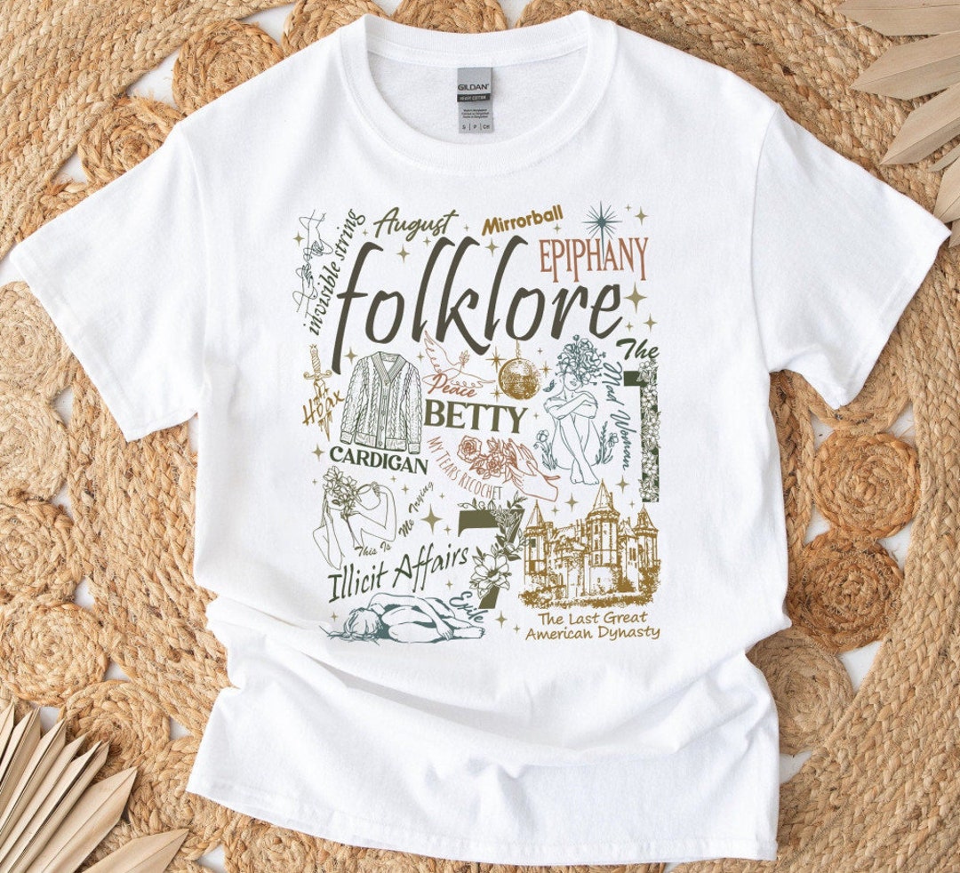 Folklore Tracklist Shirt, Folklore Album Vintage Crewneck Sweatshirt ...
