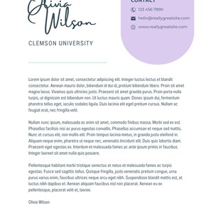 Sorority Resume and Cover Letter Template | Rush Resume Template ...