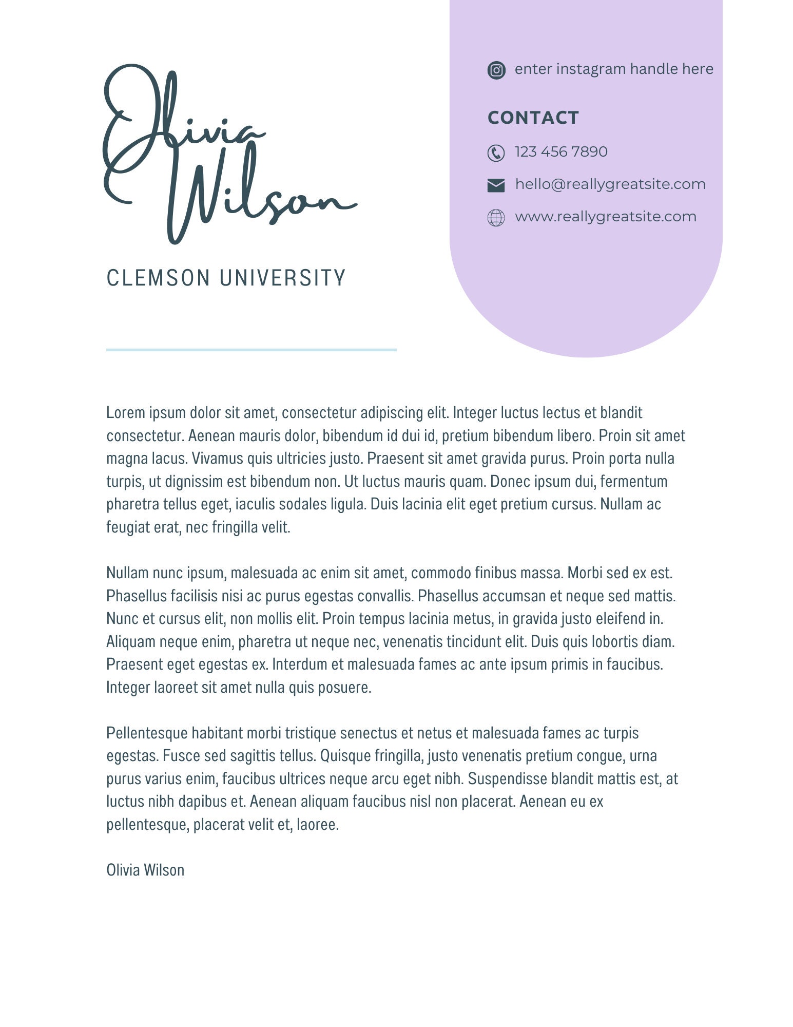 Sorority Resume and Cover Letter Template | Rush Resume Template ...