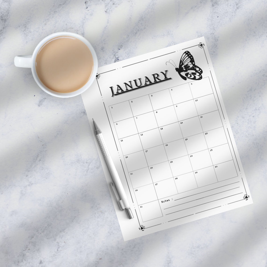 Printable A4 Butterfly Planner - Etsy