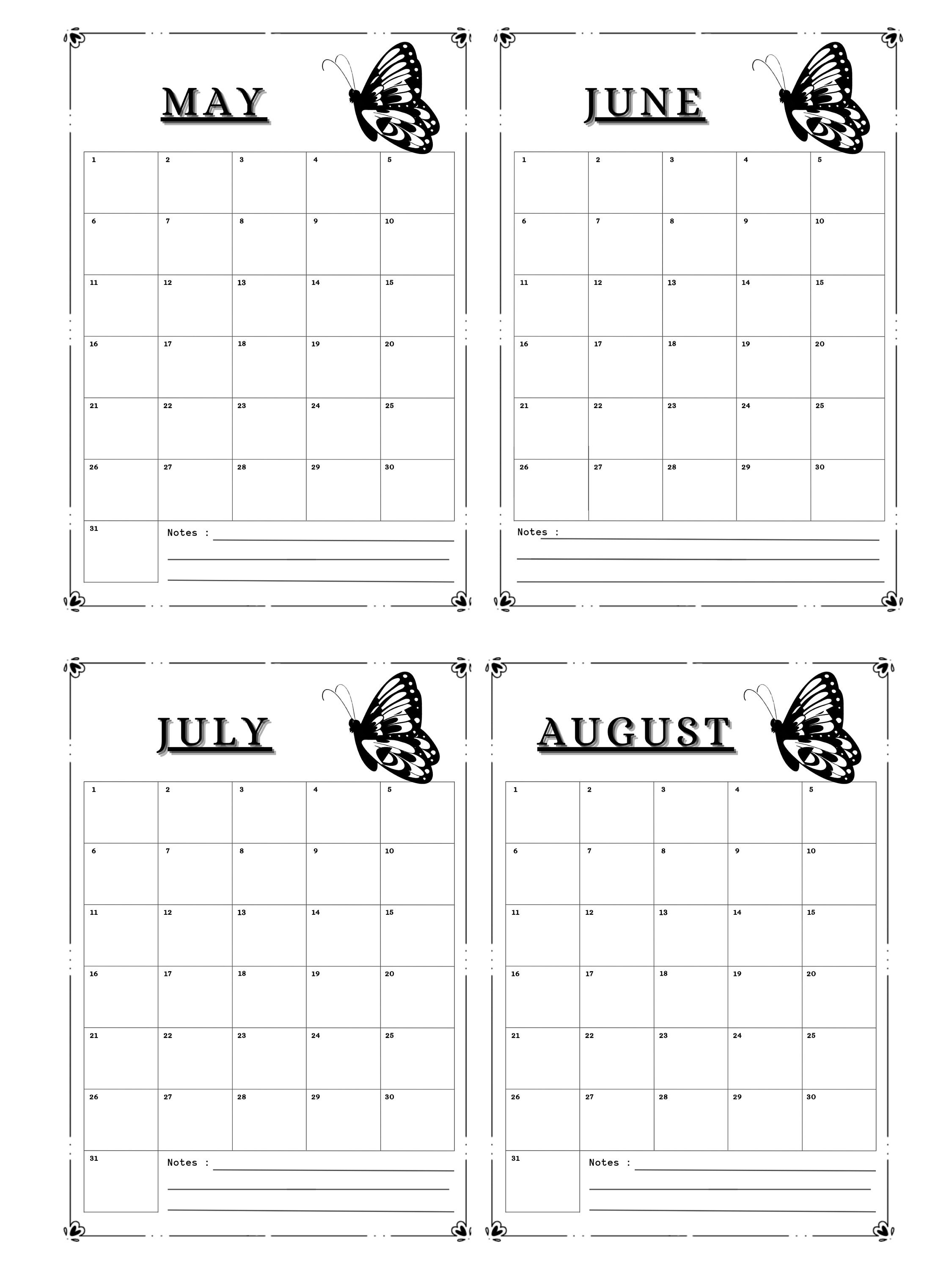 Printable A4 Butterfly Planner - Etsy