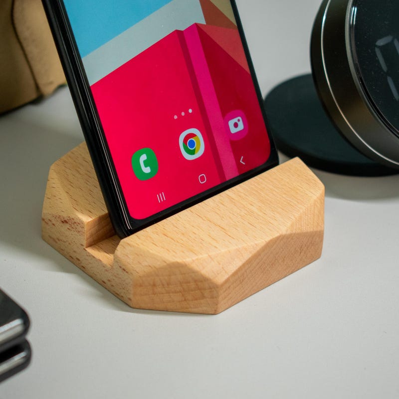 Wood Phone Stand - Etsy