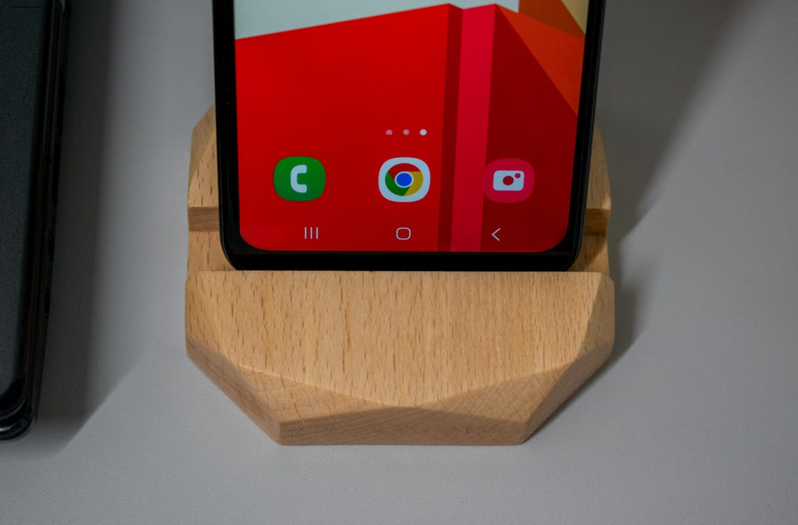 Wood Phone Stand - Stylish Desk Organizer and iPhone Holder - Perfect ...