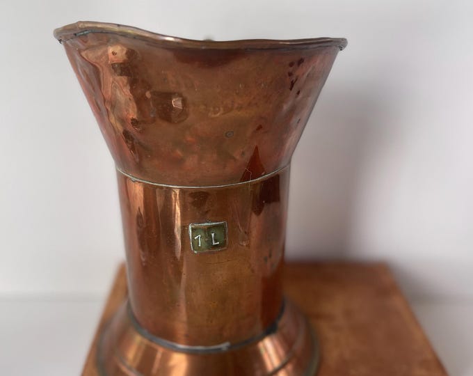 Antique Hand-hammered Copper Pitcher – Rustic Copper 1L Vessel ...