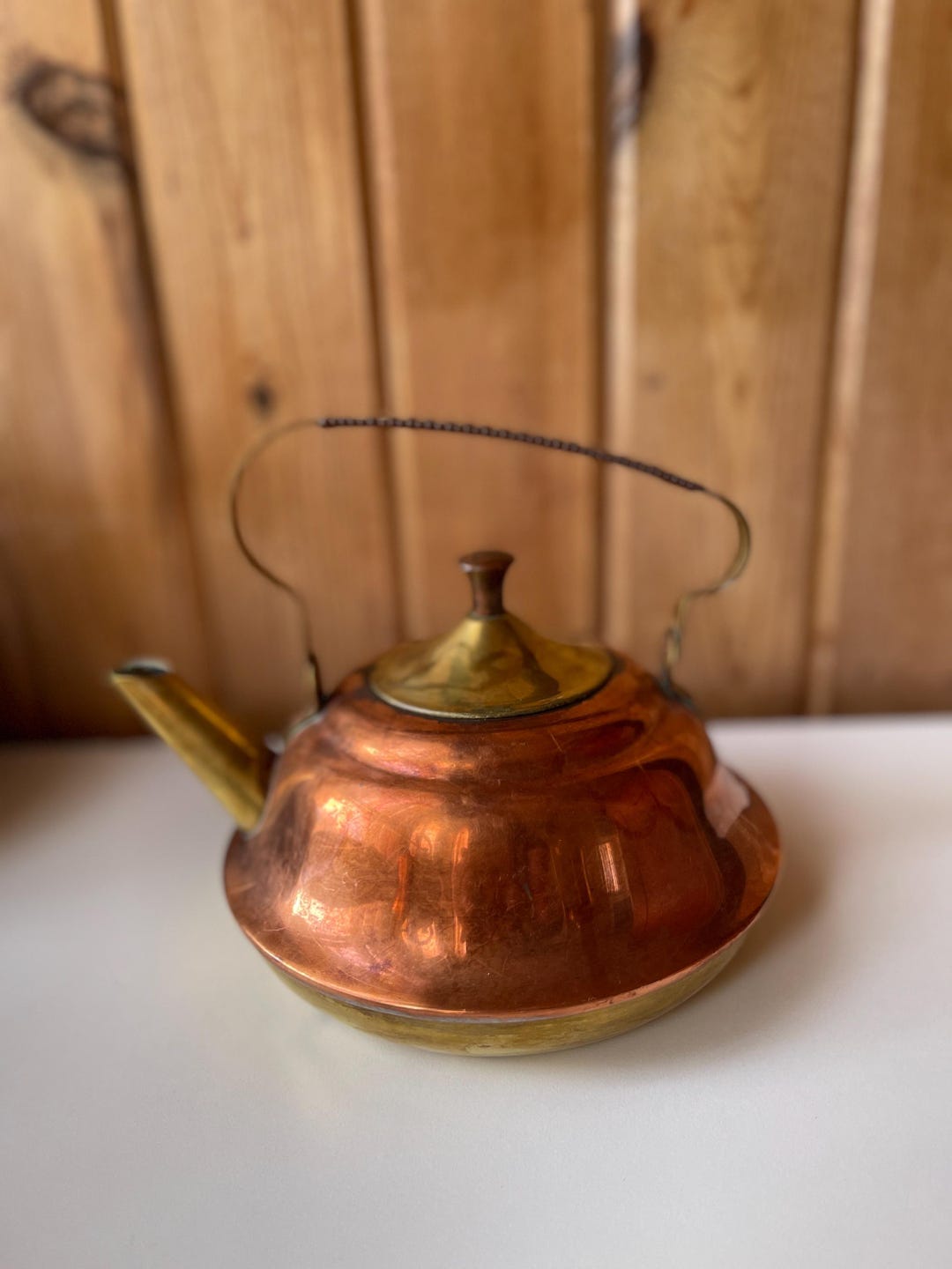 Vintage Copper/brass Kettle - Etsy