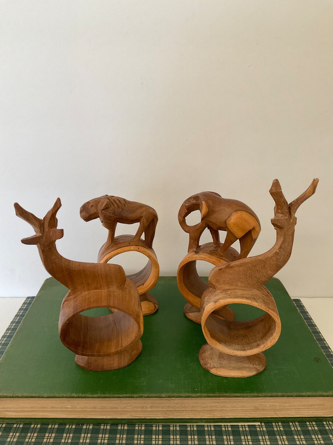 Hand Carved Animal Napkin Rings - Etsy