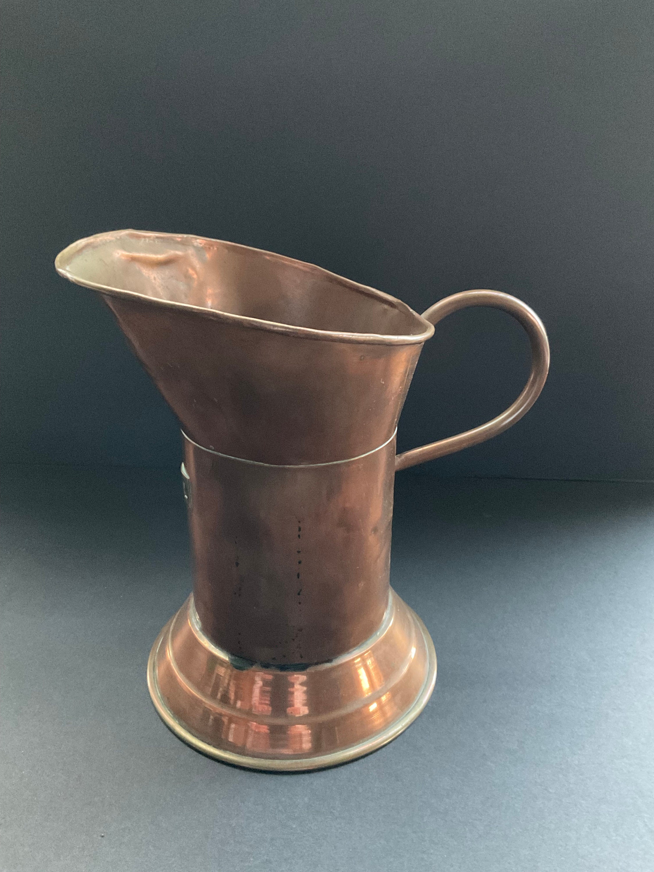 Vintage Dutch 1L Copper and Brass Pitcher - Etsy