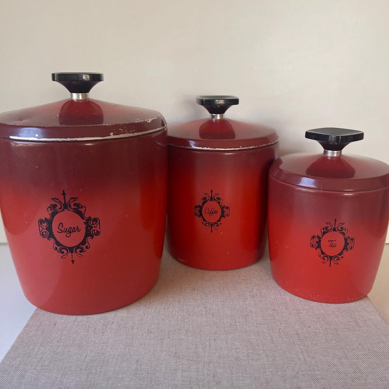 Retro Canister Set - Etsy