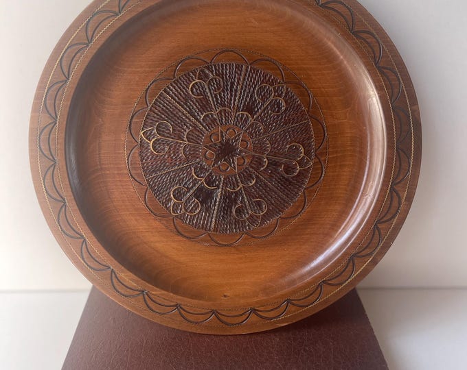 Vintage Polish Hand-carved Wooden Plate – 1974 CEPELIA Folk Art Wall ...
