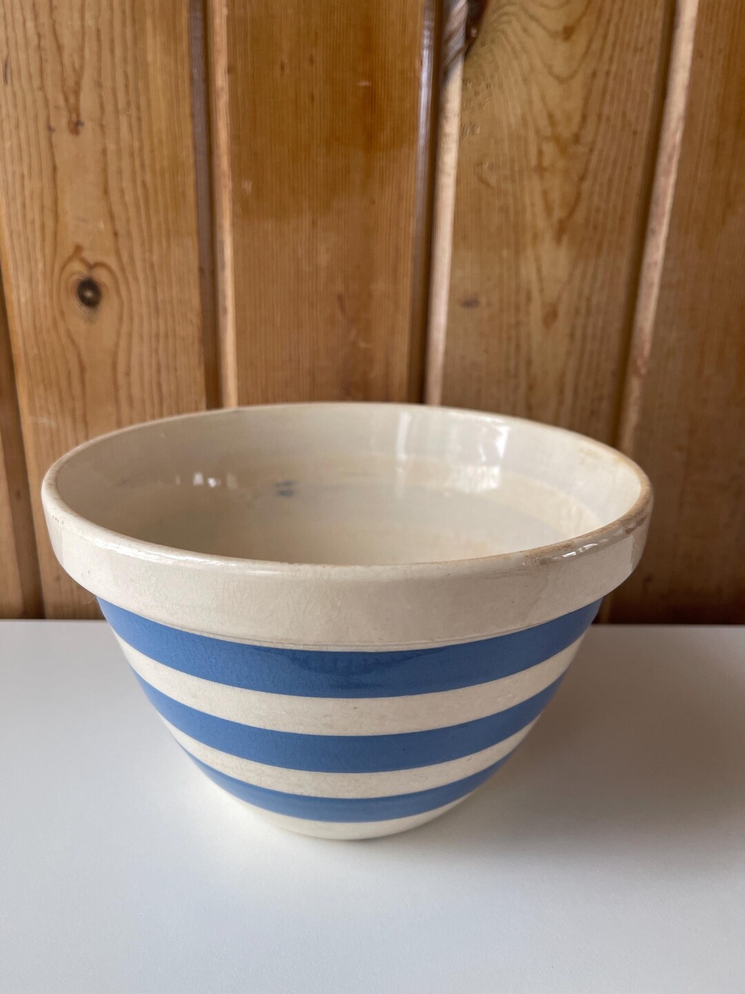 Vintage Triple Blue Striped Pottery Bowl. Made in England No. 30 - Etsy