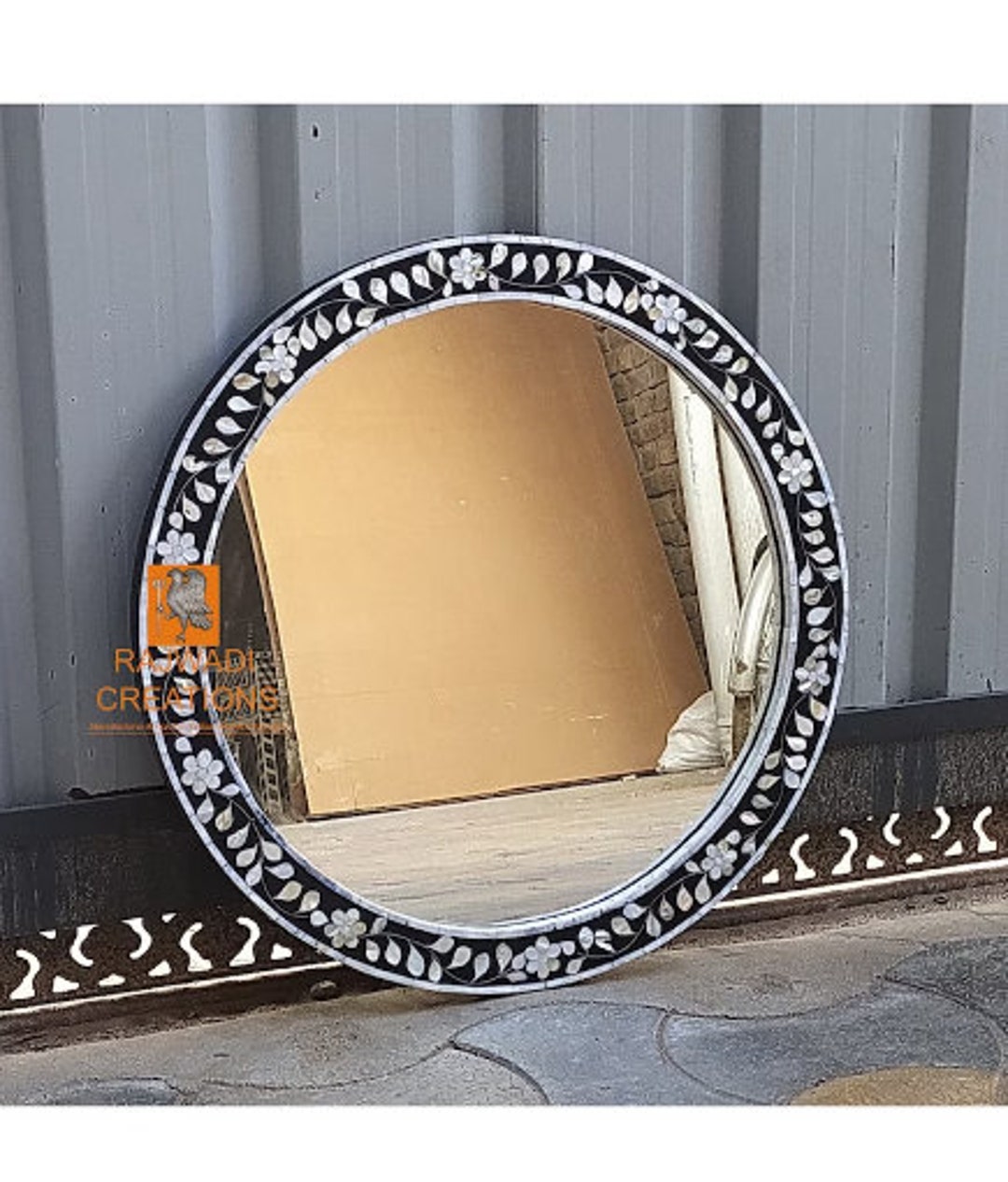 Handmade Mother of Pearl Inlay Wooden Modern Floral Pattern - Etsy