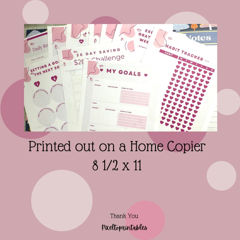 30-day Goal Setting Printable Planner, Habit Tracker, Vision Board ...