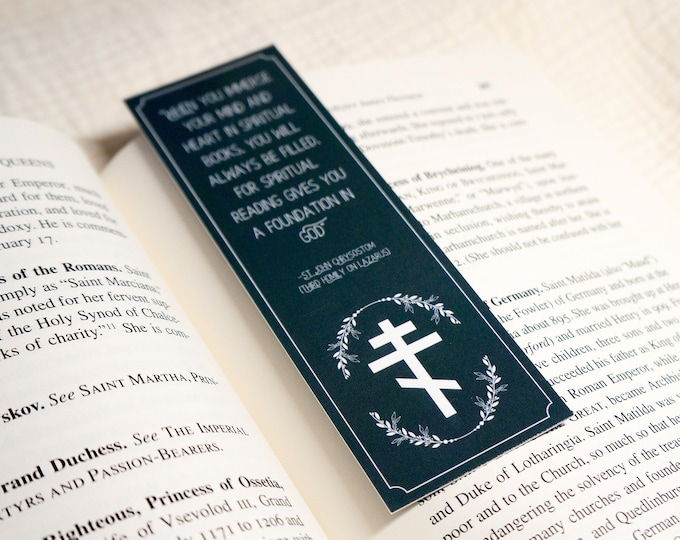 Orthodox Bookmark Green Quotes - Etsy
