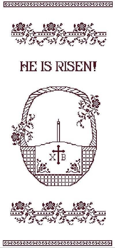 Digital PDF Vera's Basket Counted Cross Stitch Pattern for Pascha ...