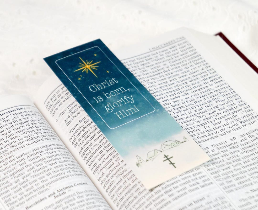 Orthodox Bookmark Christmas Snowy Night - Etsy